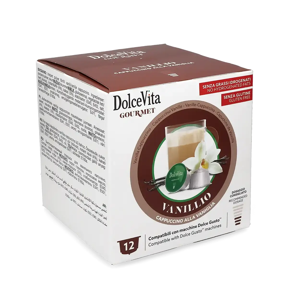 Dolce Vita | Vanillio - Vanille-Cappuccino - 12 Kapseln für Dolce Gusto